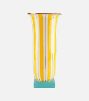Jonathan Adler Portofino Striped Porcelain Vase - White