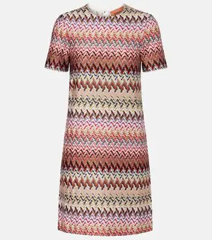 Missoni Zig Zag Lamé Minidress - Multicoloured