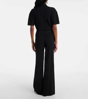 Max Mara Lama Crêpe Wide-leg Pants