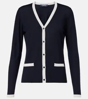 Max Mara Virgin Wool Cardigan - Blue