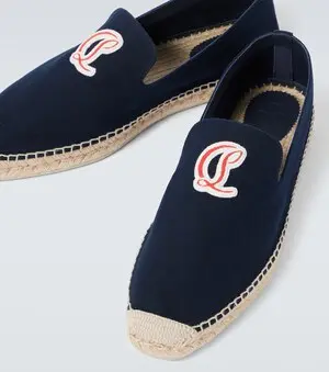 CHRISTIAN LOUBOUTIN Nanou Mooncrest Canvas Espadrilles - Blue