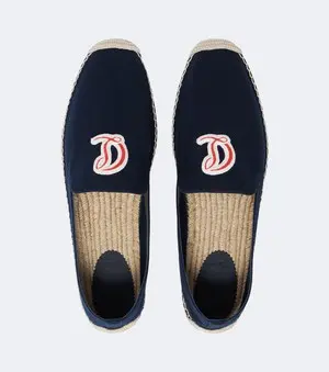 CHRISTIAN LOUBOUTIN Nanou Mooncrest Canvas Espadrilles - Blue