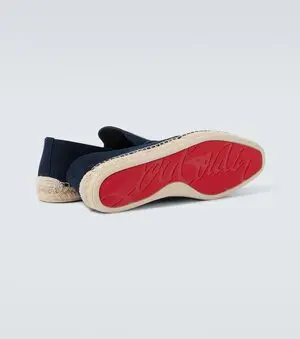 CHRISTIAN LOUBOUTIN Nanou Mooncrest Canvas Espadrilles - Blue