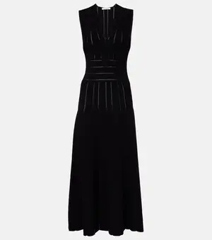 Max Mara Tallone Knitted Maxi Dress - Black