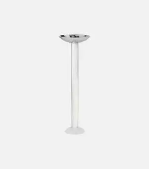 LOUISE ROE Champagne Low Stainless Steel Candle Holder - Silver