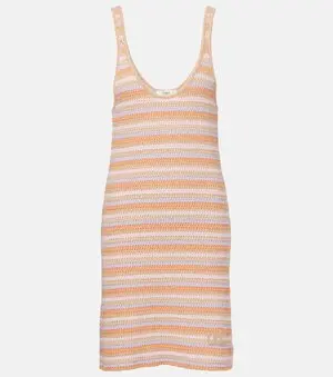 Chloé Knitted Cotton Minidress - Multicoloured