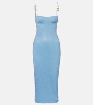 Oseree Lumière Open-back Midi Dress