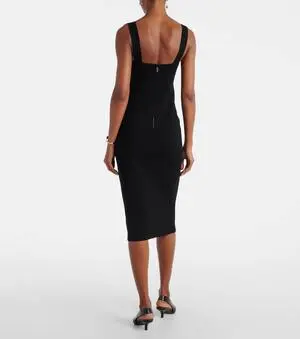 Max Mara Teak Knitted Midi Dress