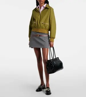 Prada Bonnie Large Leather Shoulder Bag - Black