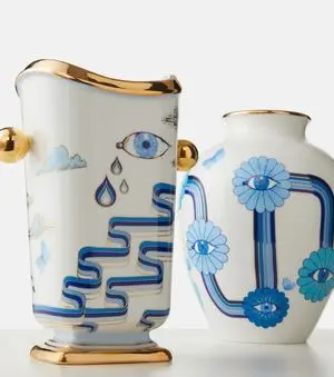 Jonathan Adler Porcelain Vase - Blue