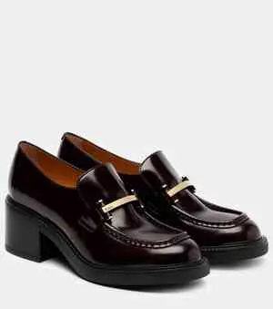 TOD'S 60 Leather Loafer Pumps