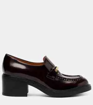 TOD'S 60 Leather Loafer Pumps