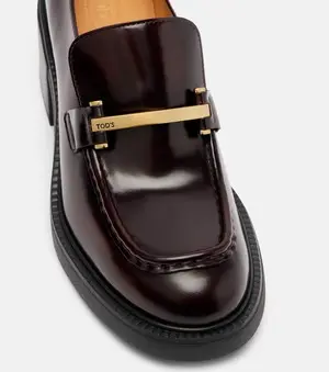 TOD'S 60 Leather Loafer Pumps