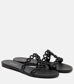 AQUAZZURA Infinity Chain Jelly Sandals - Black