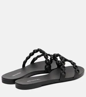 AQUAZZURA Infinity Chain Jelly Sandals - Black