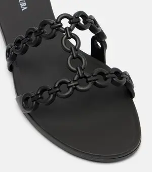 AQUAZZURA Infinity Chain Jelly Sandals - Black