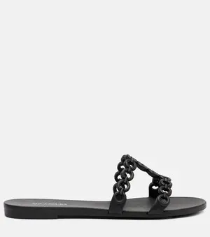 AQUAZZURA Infinity Chain Jelly Sandals - Black