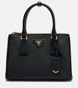 Prada Small Galleria Leather Tote Bag - Black