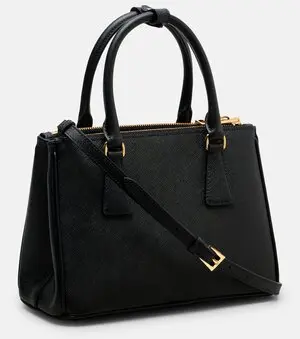 Prada Small Galleria Leather Tote Bag - Black