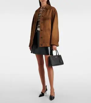Prada Small Galleria Leather Tote Bag - Black