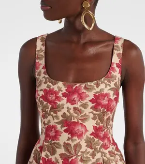 Posse Rosalie Floral Linen Top - Multicoloured