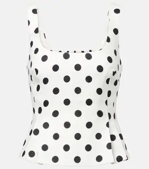 Posse Rosalie Polka-dot Linen Top - Multicoloured