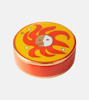 Jonathan Adler Playa Printed Porcelain Box - Orange