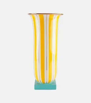 Jonathan Adler Portofino Striped Porcelain Vase - White