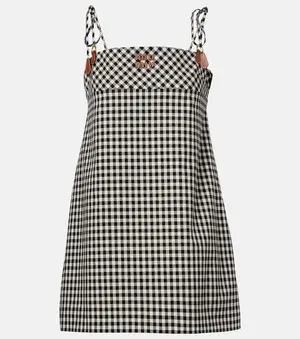 Miu Miu Gingham Cotton Minidress