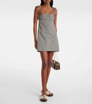 Miu Miu Gingham Cotton Minidress