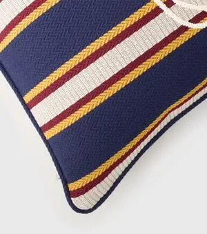 Gucci Logo Striped Cotton Cushion