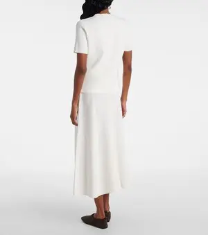 Max Mara Adelio Logo Crêpe T-shirt - White