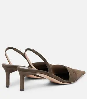 TOM FORD Eva 55 Suede Slingback Pumps
