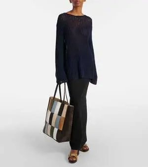 Khaite Elowen Open-knit Cotton-blend Sweater