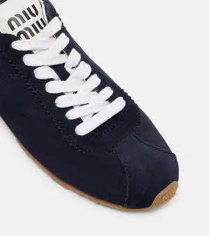 Miu Miu Plume Suede Sneakers