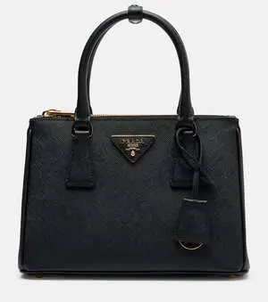 Prada Galleria Small Leather Tote Bag - Black