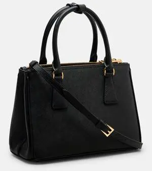 Prada Galleria Small Leather Tote Bag - Black