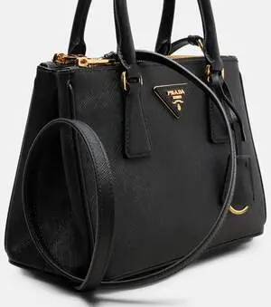 Prada Galleria Small Leather Tote Bag - Black