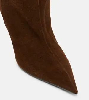 Attico Lea 65 Suede Knee-high Boots - Brown