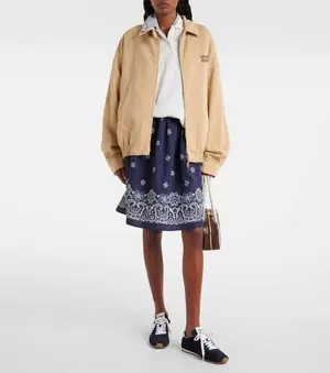 Miu Miu Logo Denim Blouson