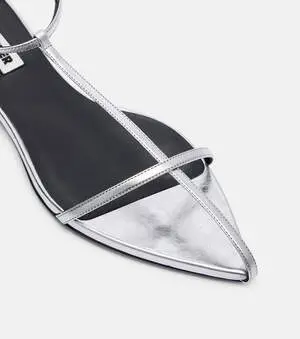 JIL SANDER Metallic Leather Sandals