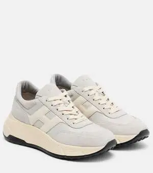 Hogan H669 Suede And Leather Sneakers