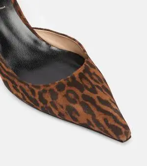 TOM FORD Padlock 55 Suede Slingback Pumps