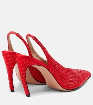 Attico Viper 95 Embellished Slingback Pumps