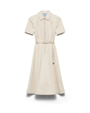 Prada Chino Fit-and-flare Dress - Neutral