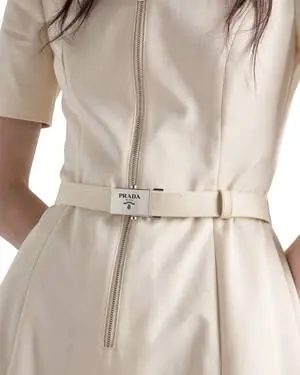 Prada Chino Fit-and-flare Dress - Neutral