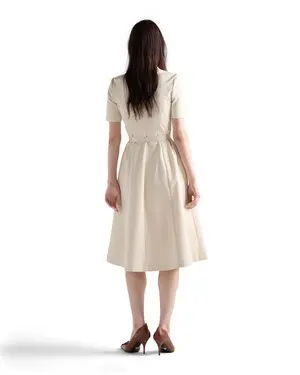 Prada Chino Fit-and-flare Dress - Neutral