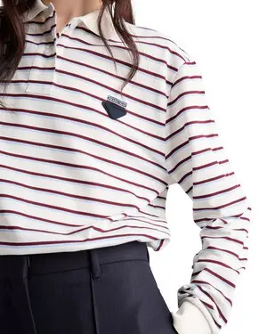 Prada Striped Piqué Polo Shirt