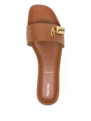 TOM FORD Padlock Slides - Brown