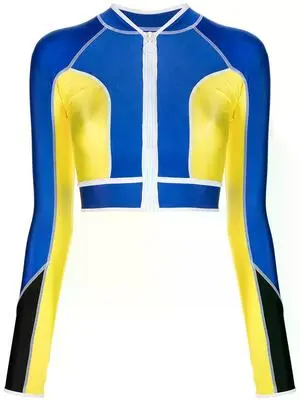 DUSKII Jem Crop Swim Top - Blue
